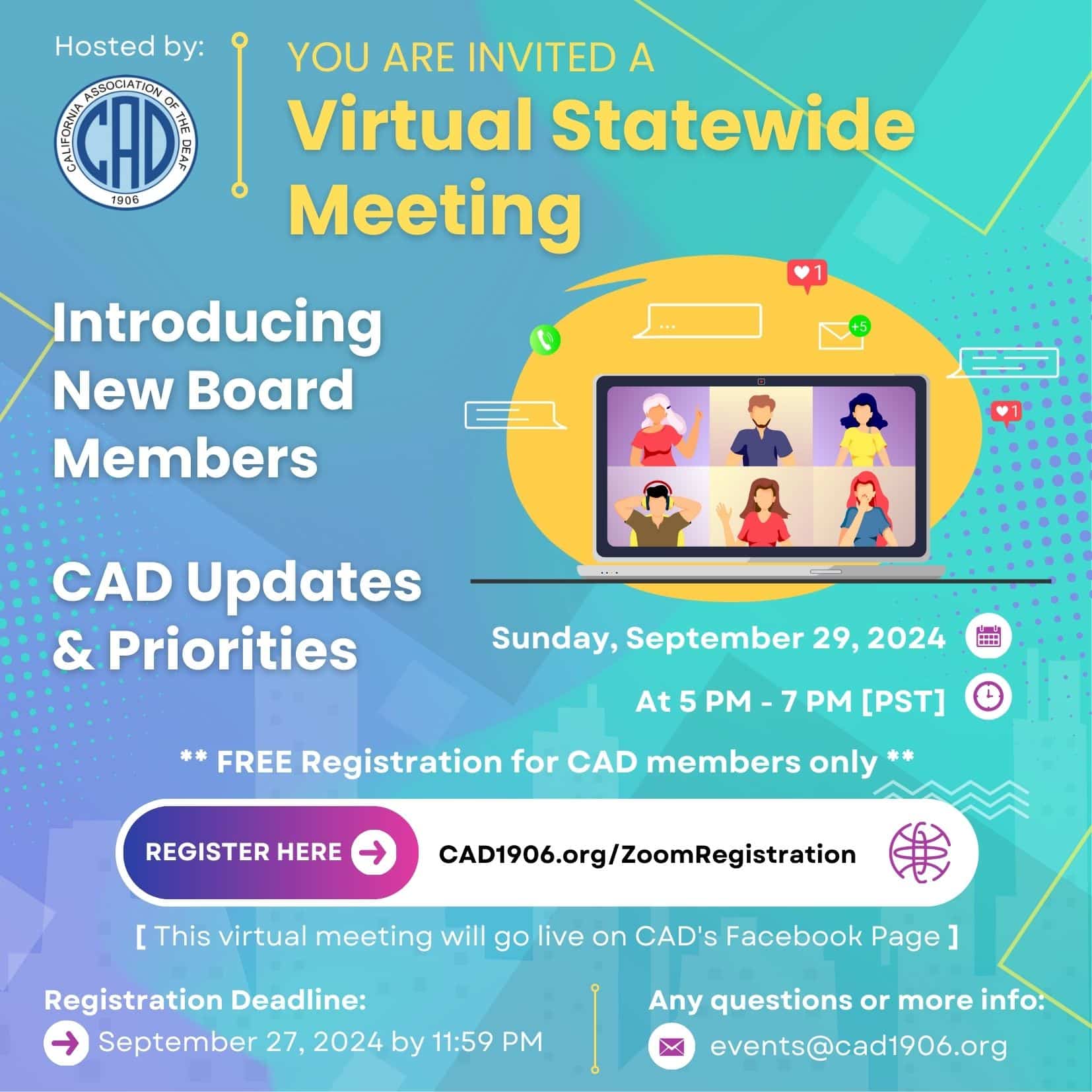Virtual Statewide Meeting - 9/29/24 - California Association for the Deaf